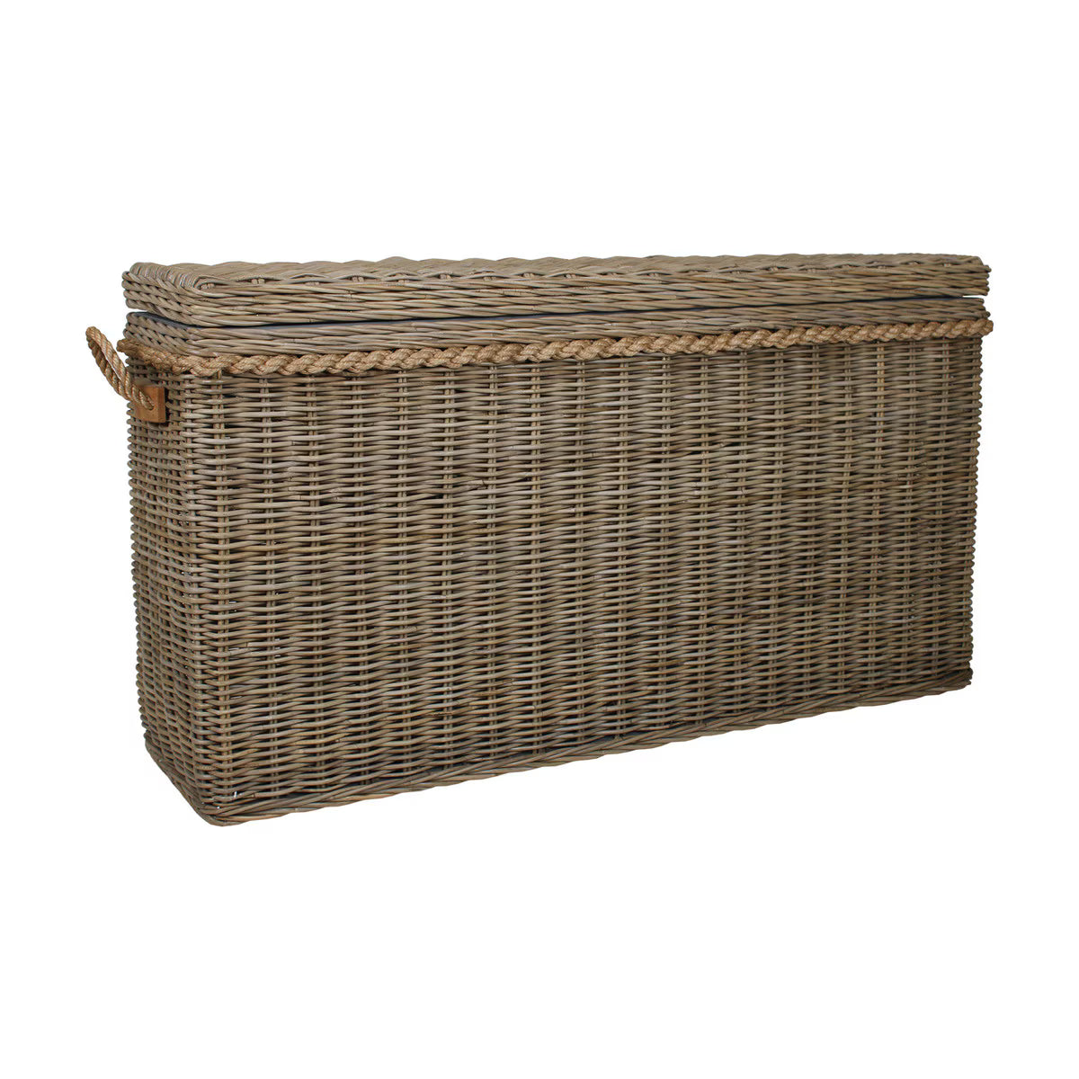 Sabrina Basket Console Table With Storage, 55"W, Natural – Brooke's On Main